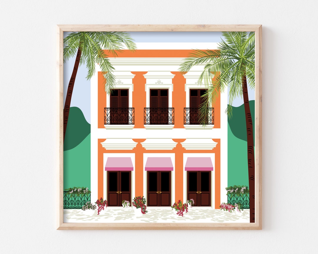 Puerto Rico Wall Art, Puerto Rico Art, Puerto Rico Gift, Puerto Rico ...