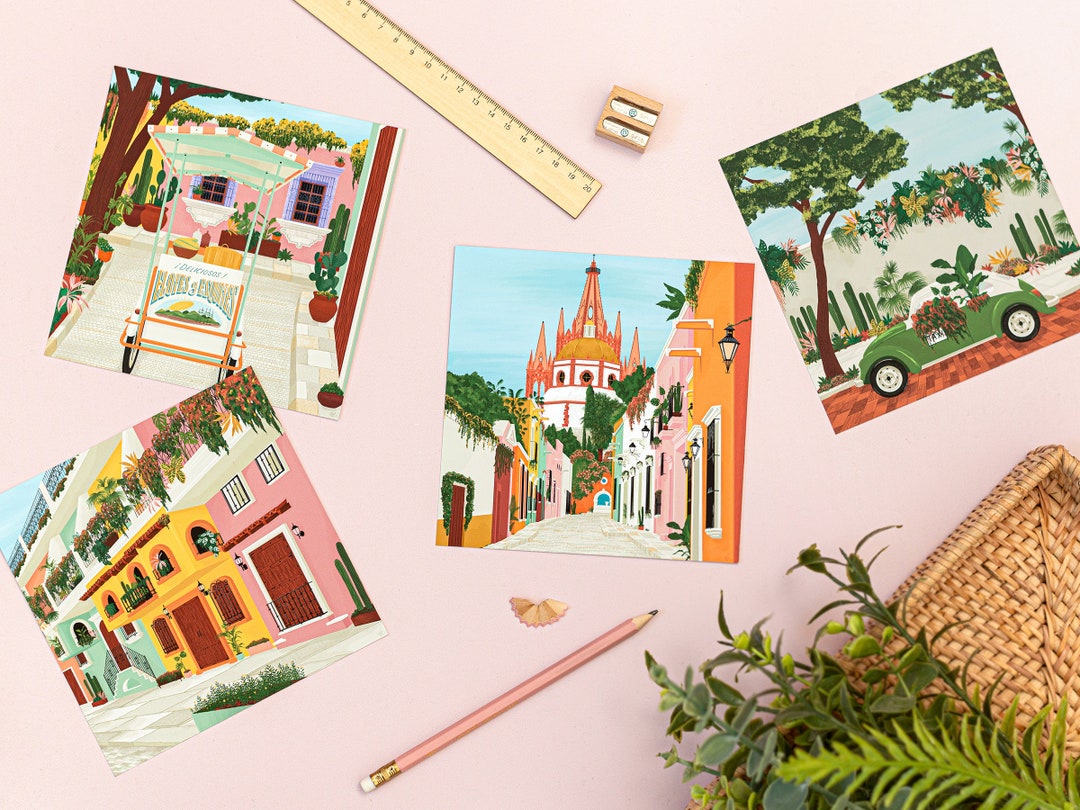 Postcards Mexico Postcard Mexican Post Cards Set Mexico Postcards ...