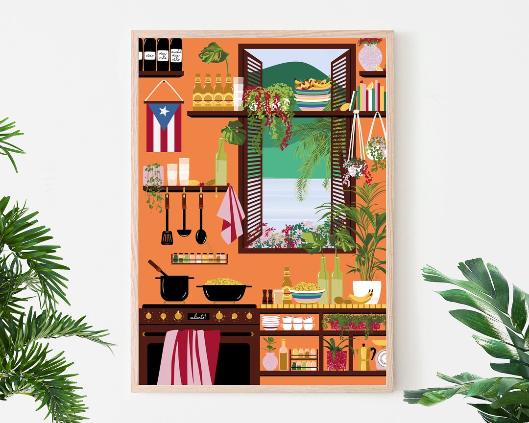 Puerto Rico Wall Art Puerto Rico Art Kitchen Wall Art - Etsy