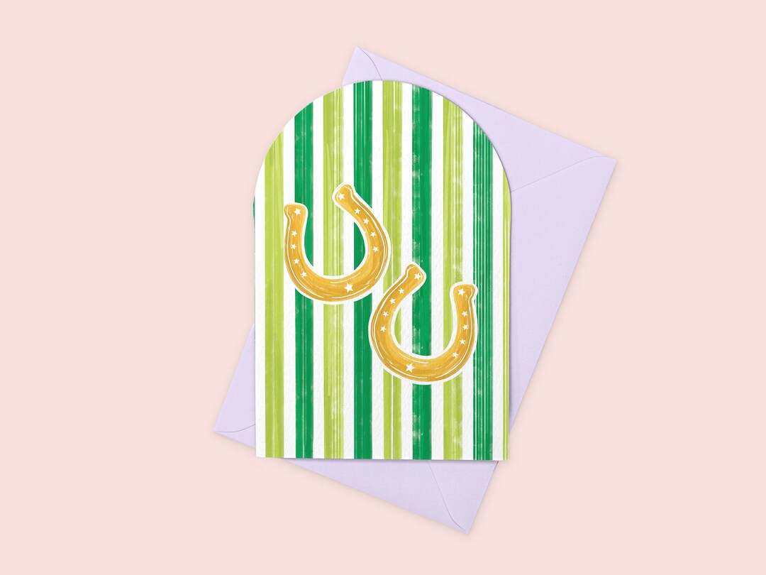 Western Horseshoe Good Luck Greeting Card for Cowgirl Birthday, New Job ...