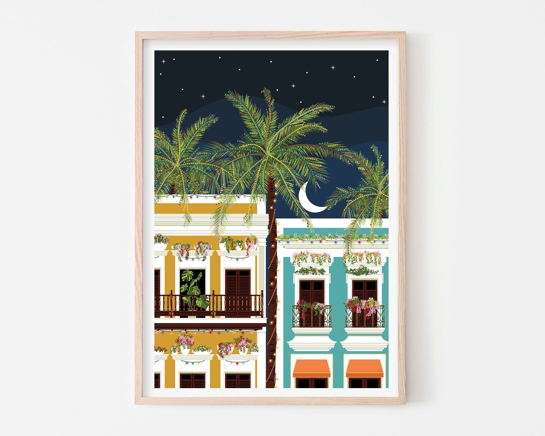 Puerto Rico Wall Art, Puerto Rico Art, Puerto Rico Gift, Puerto Rico ...