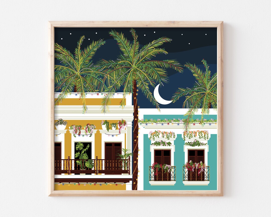 Puerto Rico Wall Art, Puerto Rico Art, Puerto Rico Gift, Puerto Rico ...