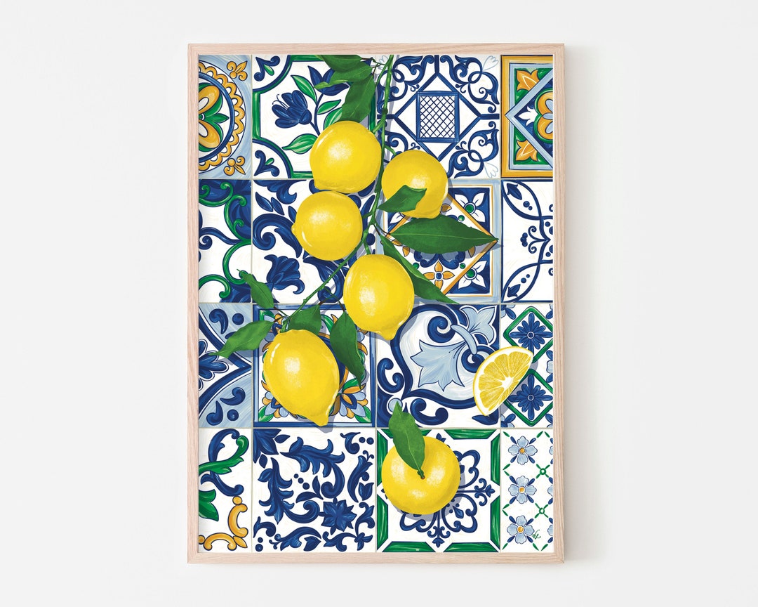 Lemons Poster Lemon Art Print Lemon Wall Art Lemons and - Etsy