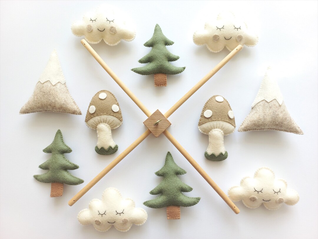 Baby Mobile "forest Animals". Baby Mobile, Baby Shower Gift, New Baby ...