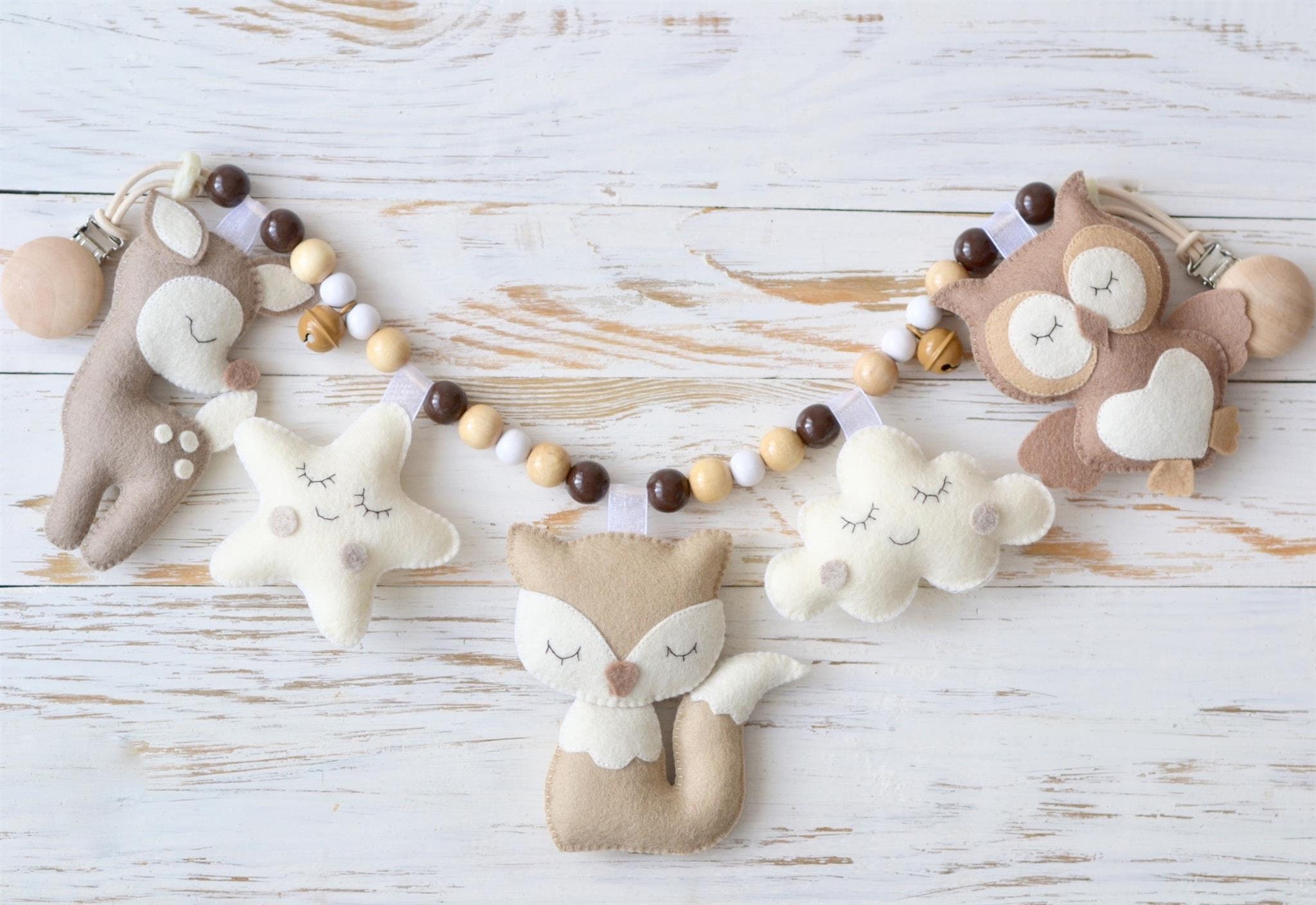 Stroller chain from 100% wool felt | Etsy