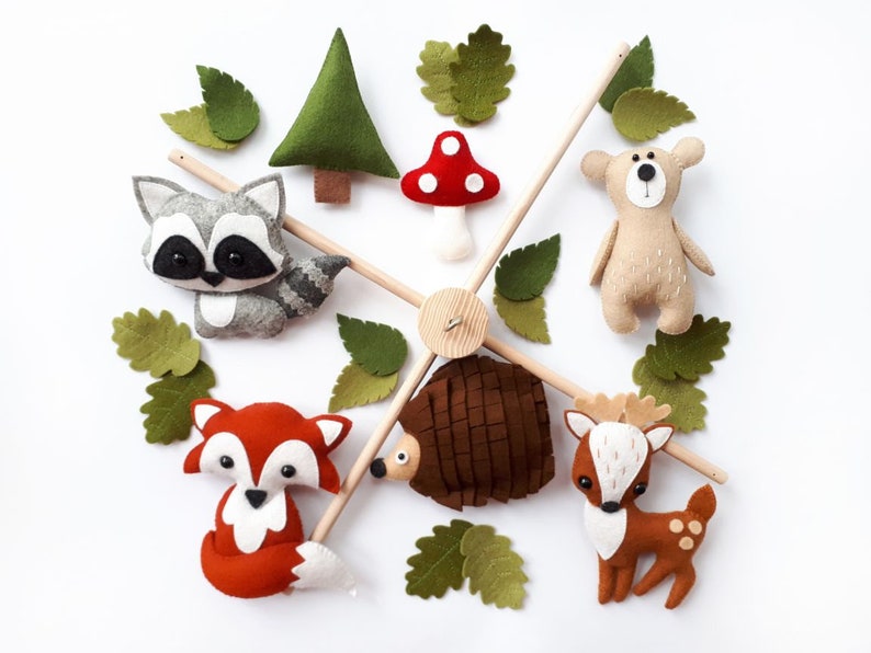 Baby Mobile "forest Animals". Baby Mobile, Baby Shower Gift, New Baby ...