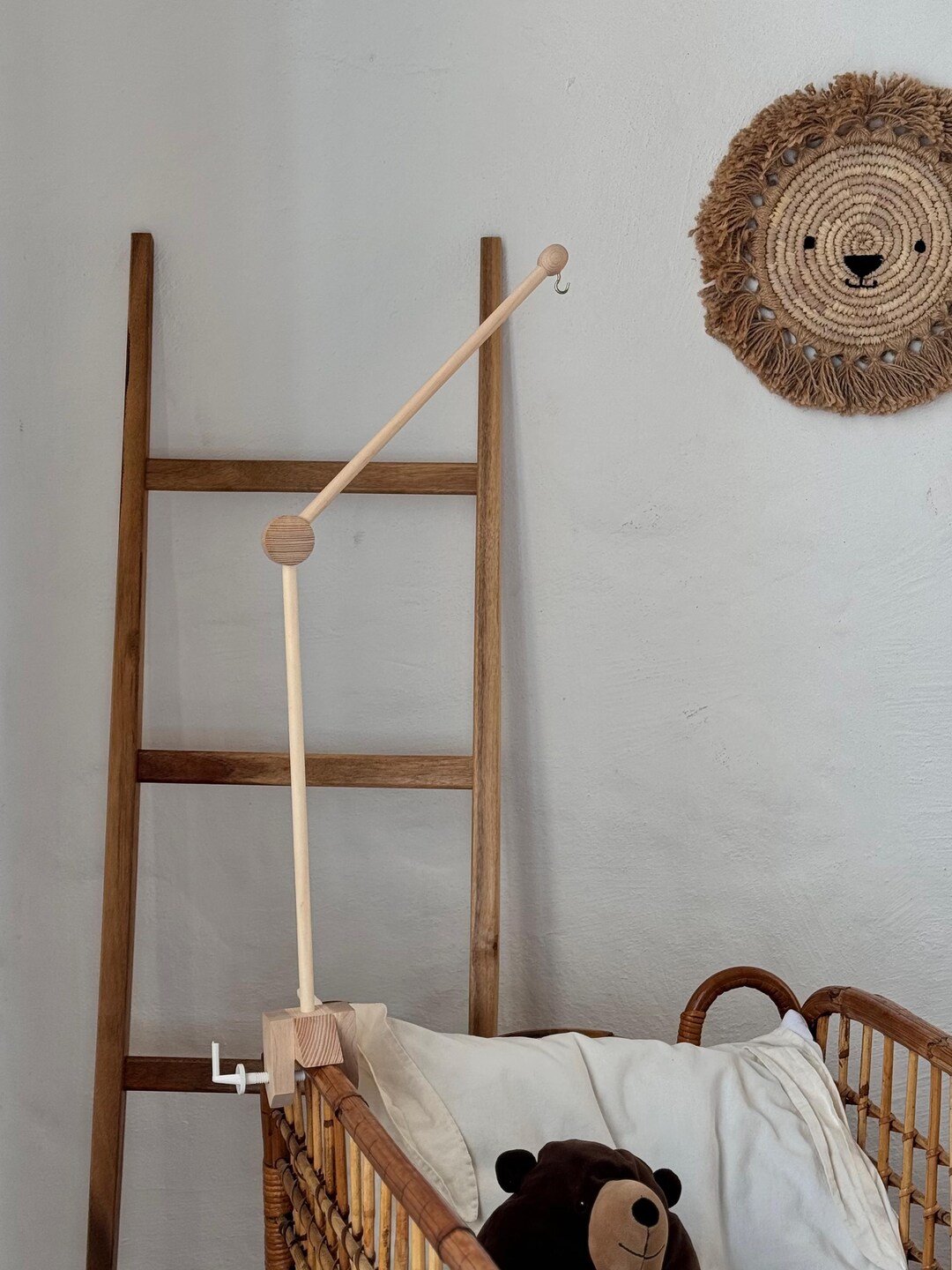 Baby Mobile Arm/holder- Wooden Baby Mobile Stand - Crib Baby Mobile ...