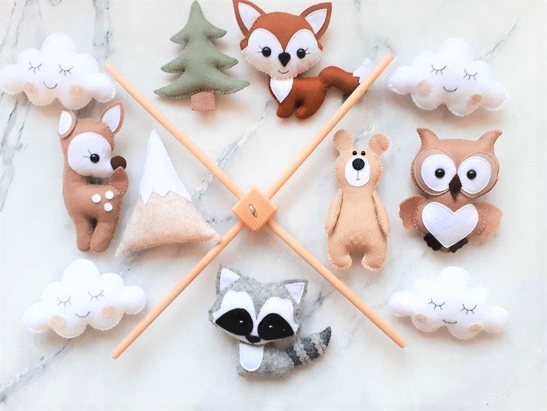 Baby Mobile forest Animals. Baby Mobile Baby - Etsy