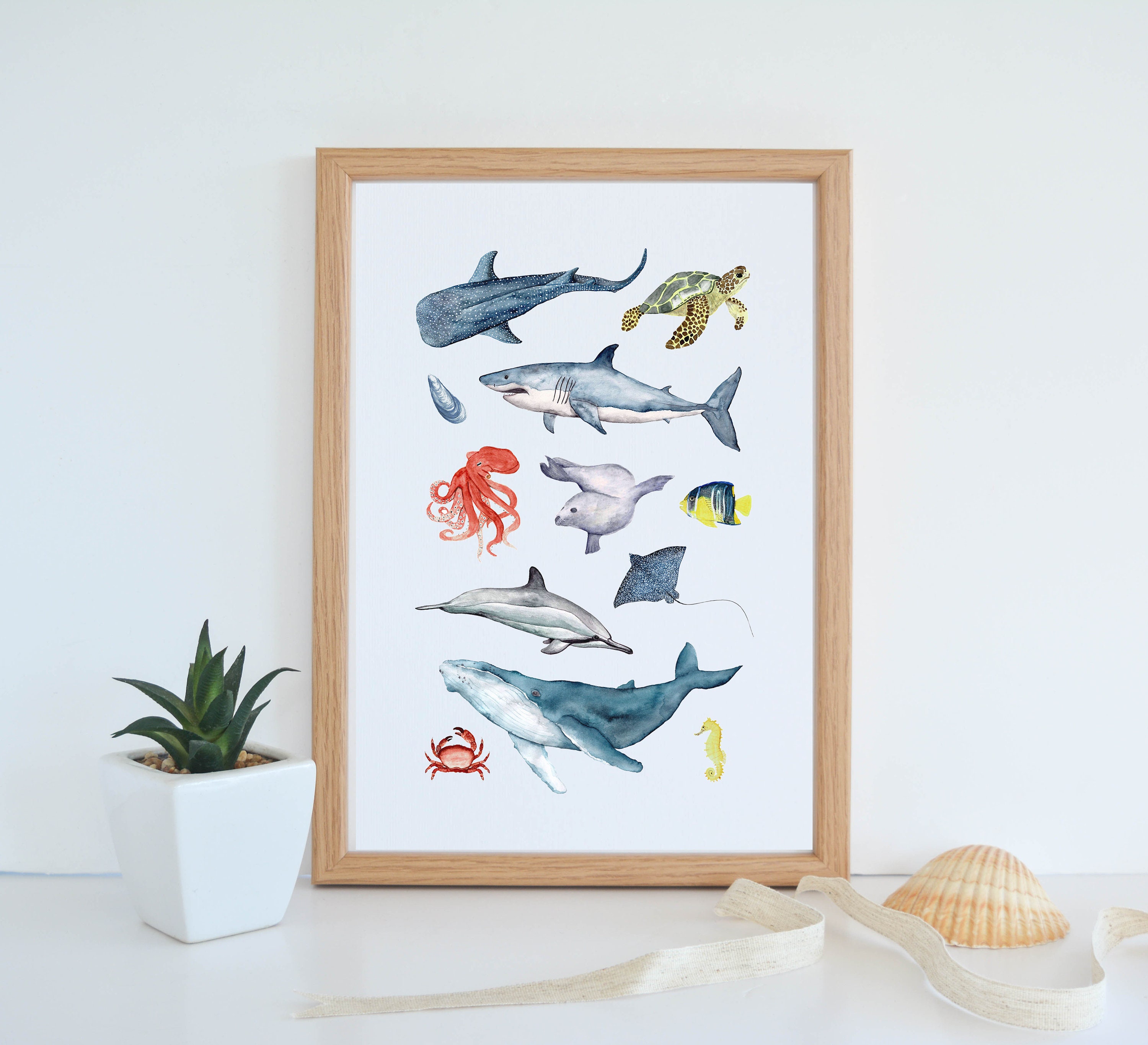 Nursery Print Sea Creature Print Sea Creature Art Nursery - Etsy UK