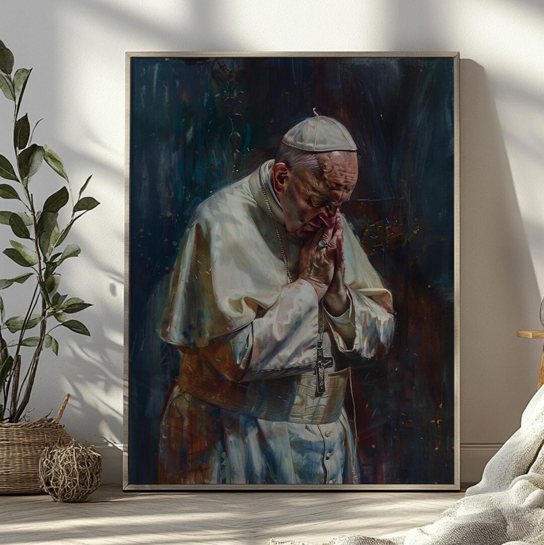 Pope Francis, DIGITAL PRINT, Wall Art, Pope Francis Christian Art ...