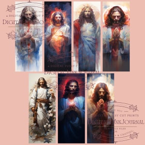 Jesus Printable Bookmarks, Digital Download JPG Bookmark Set, PNG ...