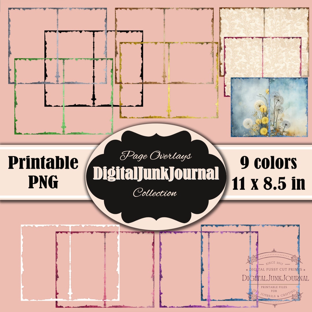 Junk Journal Printable Junk Journal Template, Junk Journal Page ...