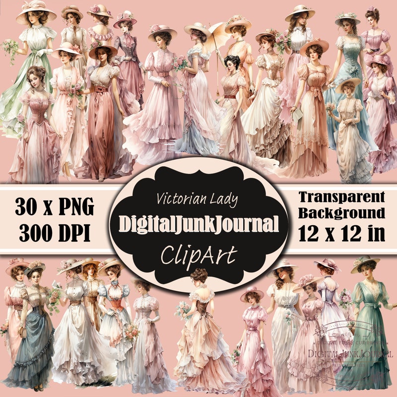 Victorian Lady Png - Etsy