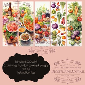 Chef's Life Printable Bookmarks Recipe Book Bookmark Set, Bookmark ...