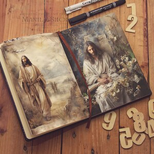 Jesus Faith Medieval Christian Junk Journal 16 Sheets, Junk Journal ...