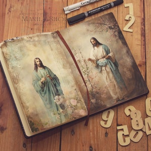 Jesus Faith Medieval Christian Junk Journal 16 Sheets, Junk Journal ...