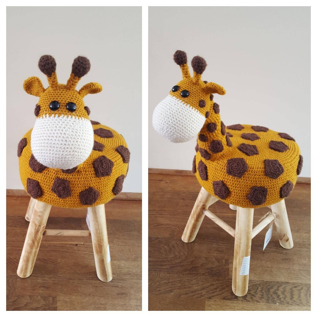 Animal Stool Giraffe/crochet Animal Stool Giraffe - Etsy Canada