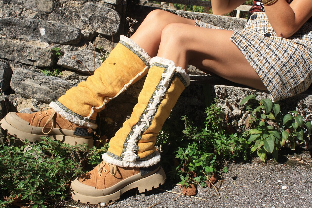 Mustard Yellow Steppe Gaiters - Etsy