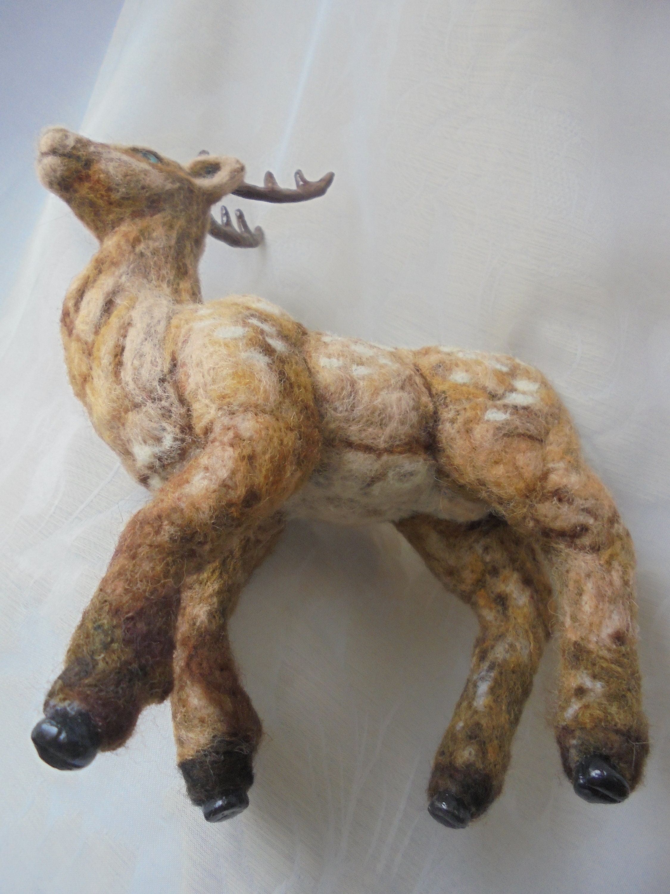 Wool sculpture Needle felted deer Wool deer Felting deer | Etsy