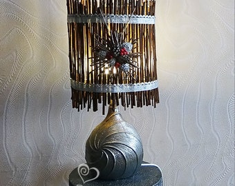 Wooden stick lamp | Etsy