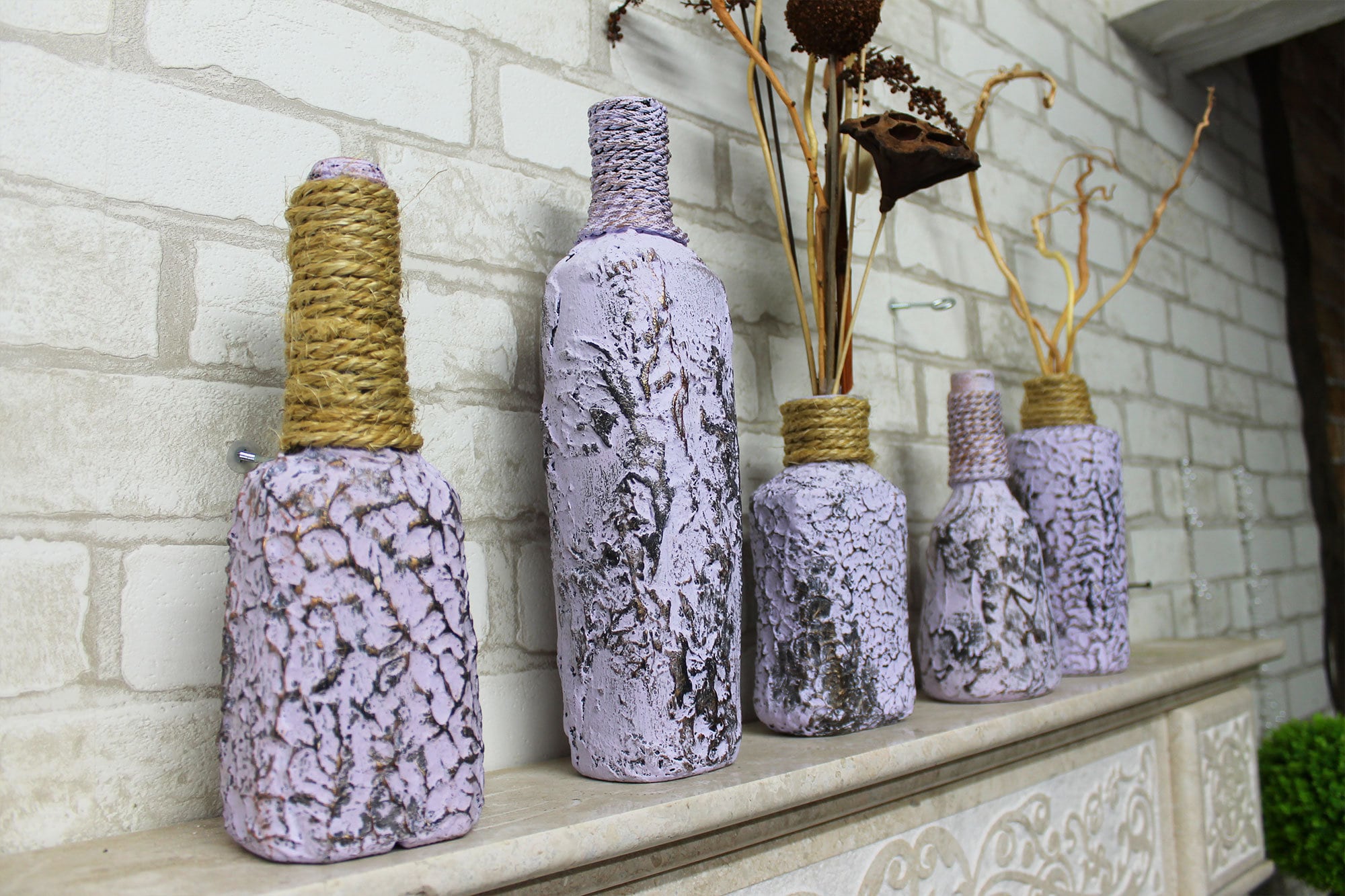 Decorative Bottles for the Interior. Set of 5 Bottles. Home Decor ...