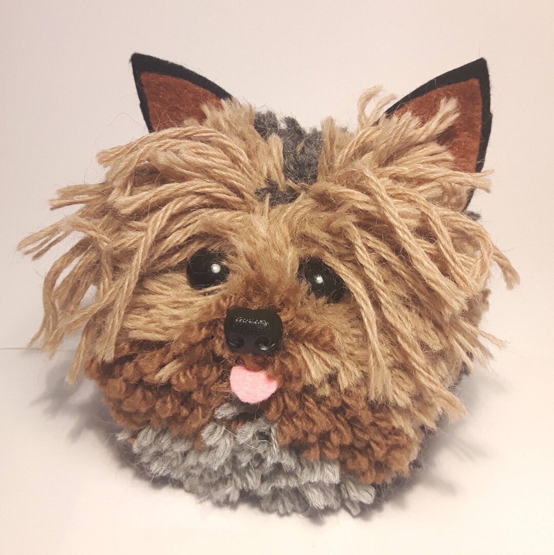 Yorkie Dog Gifts Yorkshire Terrier Dog Pom Pom Pet Handmade - Etsy UK