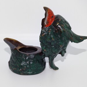 Austrian Cold Painted Brass Parrot Head Inkwell Signed Austria - Etsy UK
