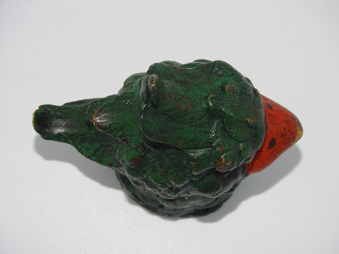 Austrian Cold Painted Brass Parrot Head Inkwell Signed Austria - Etsy UK