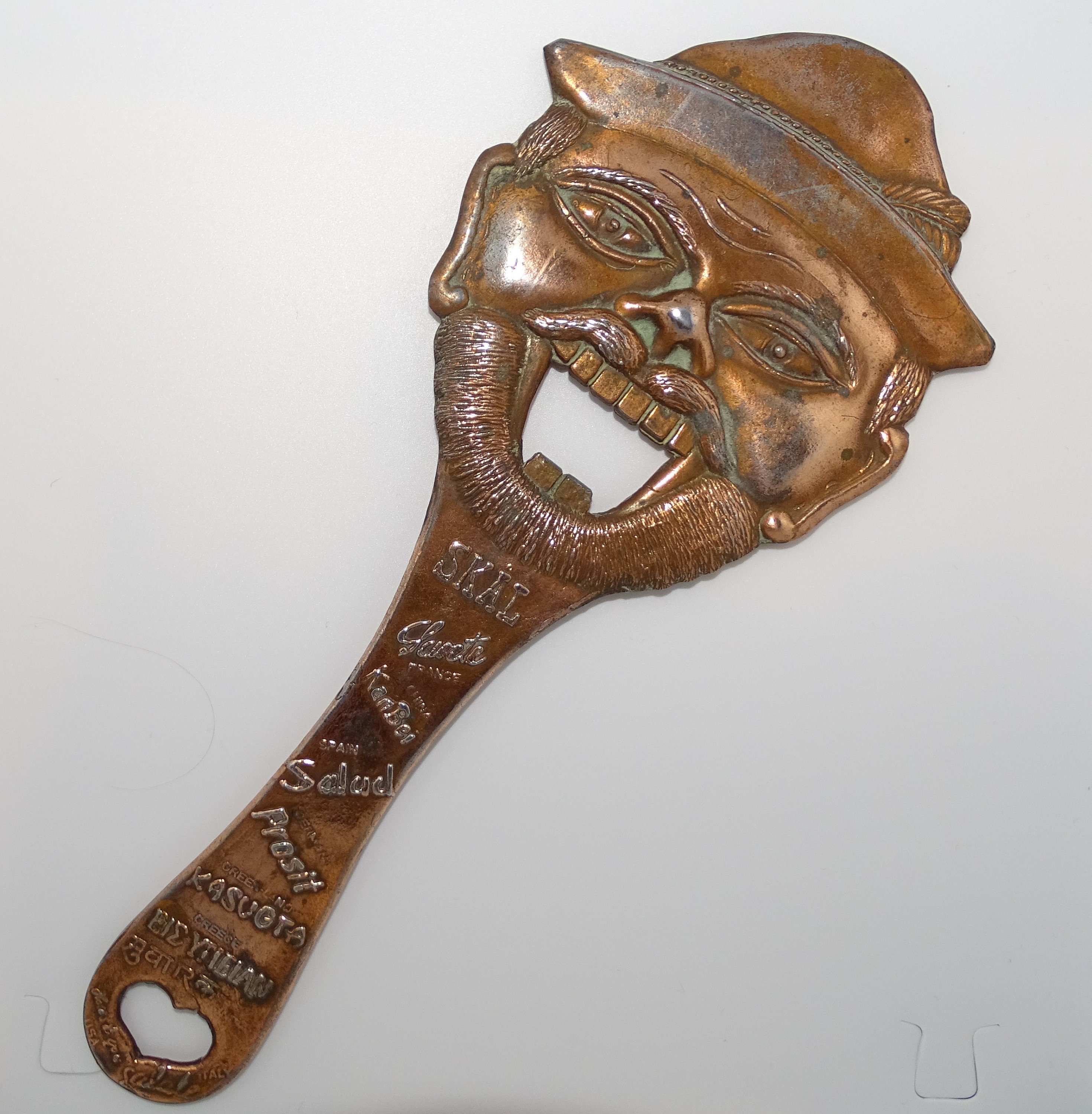 Vintage Large Metal Cheerio/ Cheers Figural Double Sided Man's Face ...