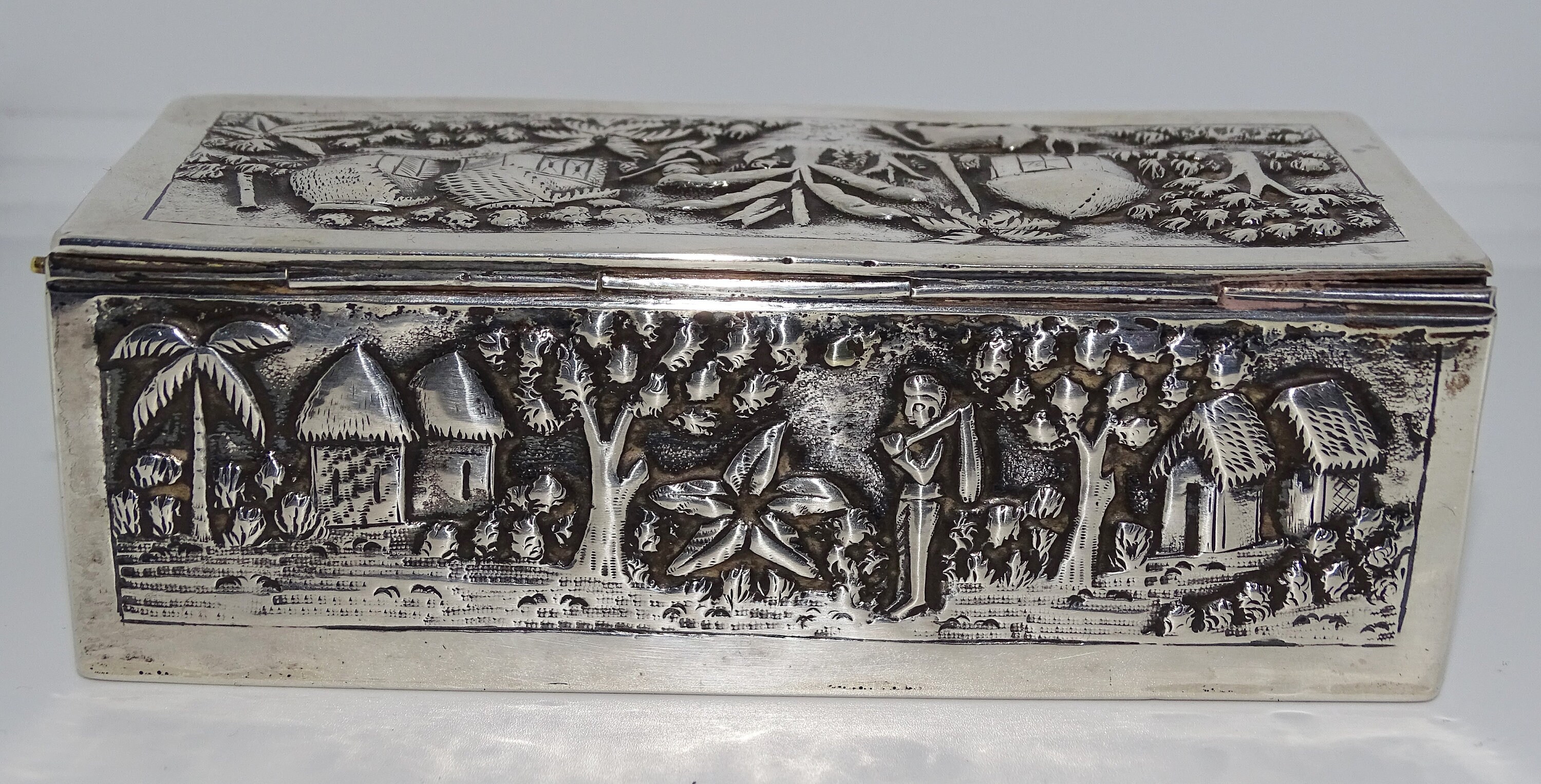 Antique Solid Silver Box Made by Grish Chunder Dutt - Etsy