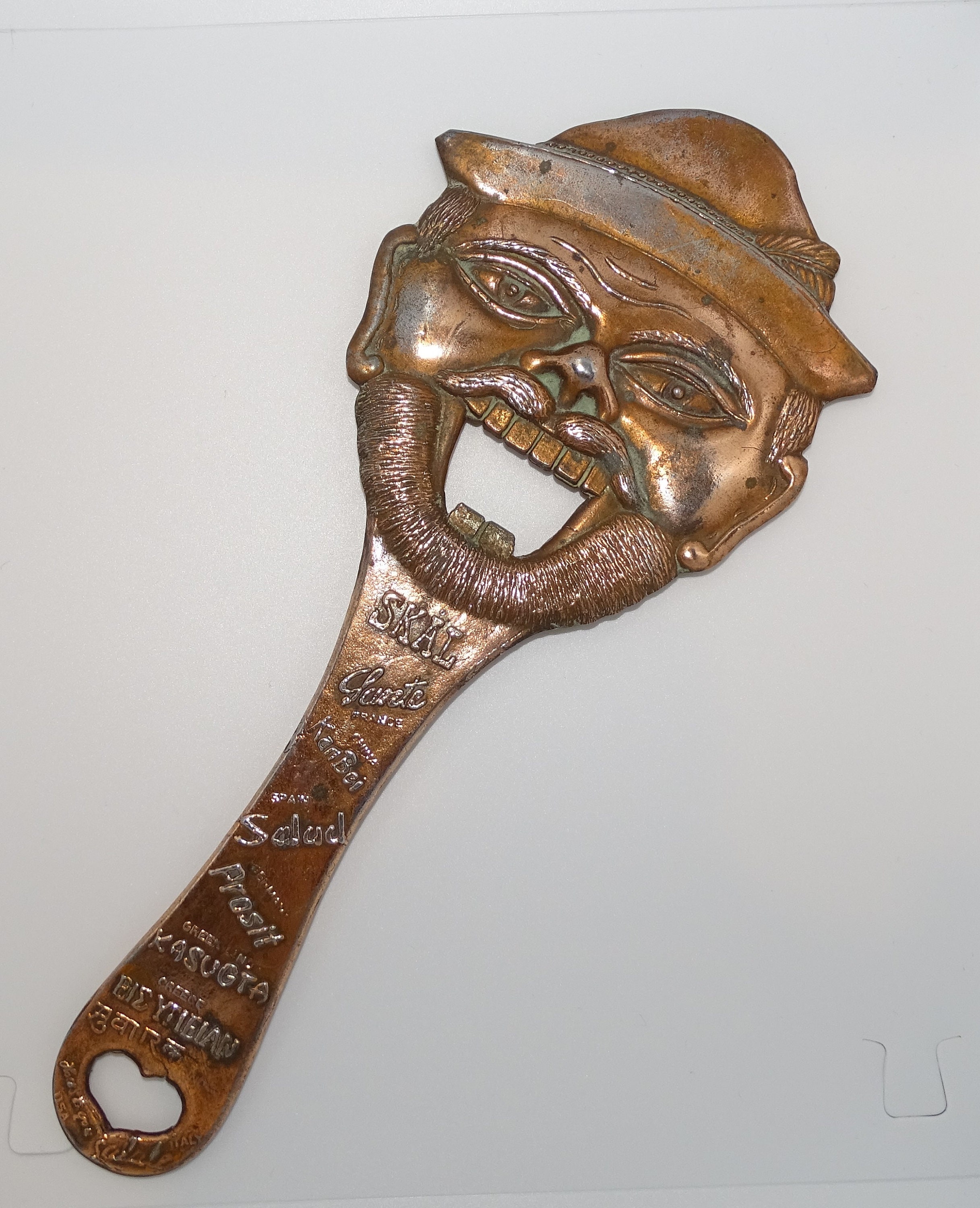 Vintage Large Metal Cheerio/ Cheers Figural Double Sided Man's Face ...