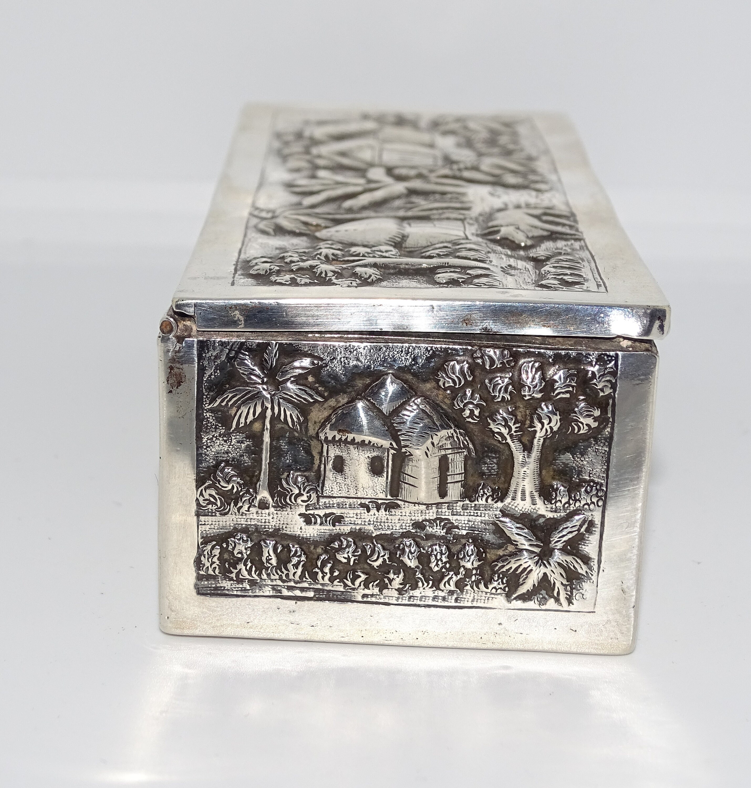 Antique Solid Silver Box Made by Grish Chunder Dutt - Etsy