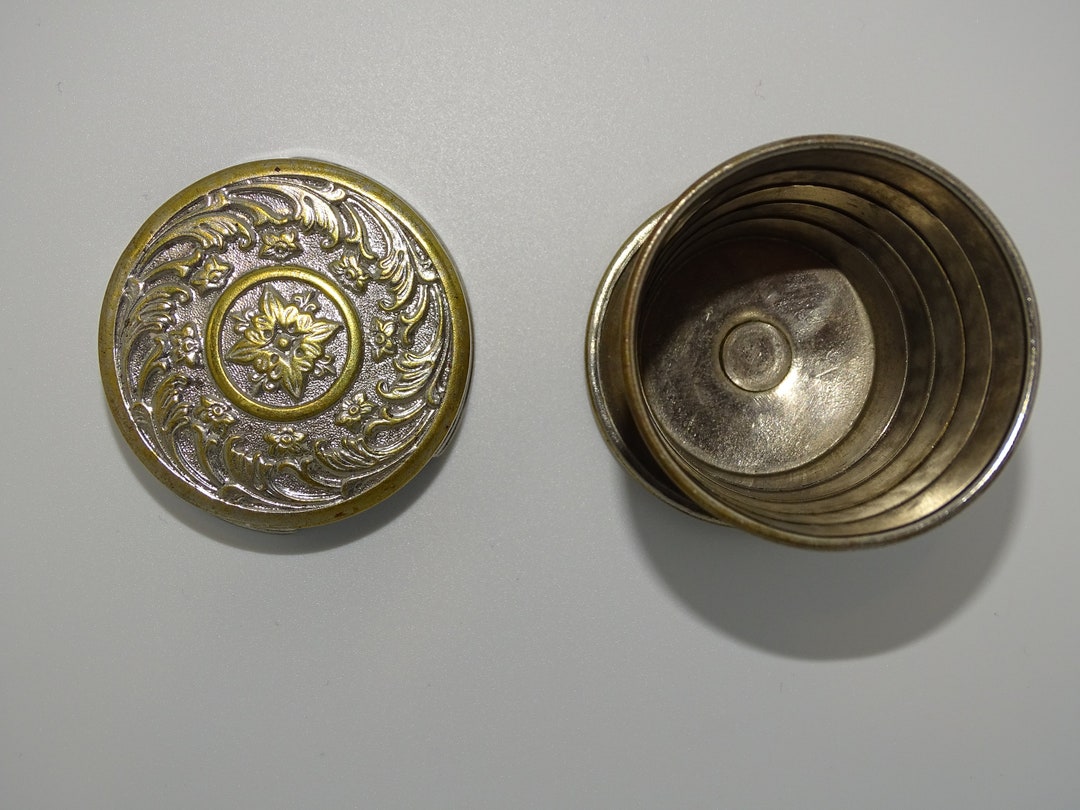 Antique Silverplate Metal Collapsible/ Folding Drinking Cup- Patent ...