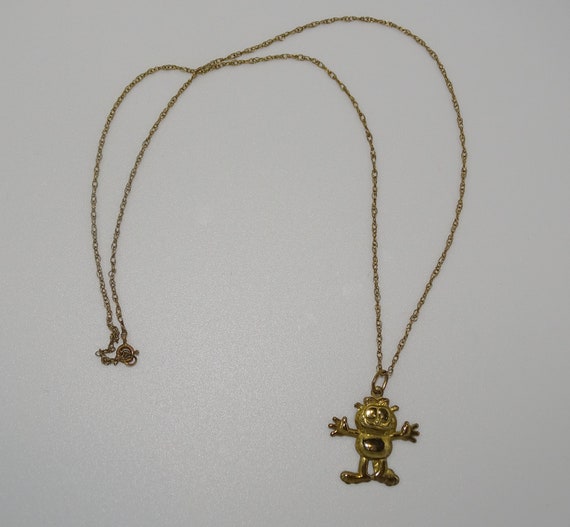 Beautiful 9ct Gold Garfield the Cat Pendant/charm With 9ct - Etsy