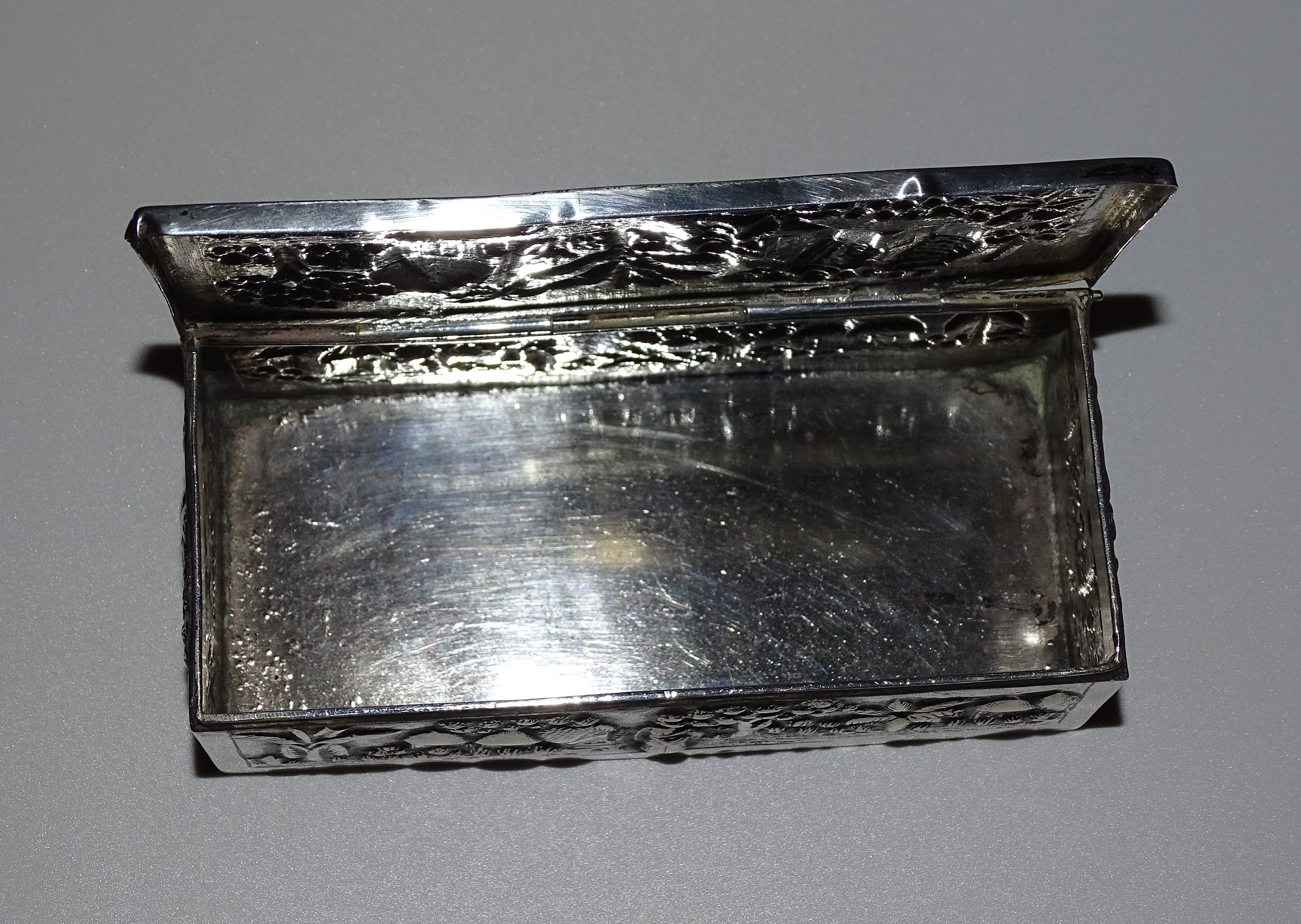 Antique Solid Silver Box Made by Grish Chunder Dutt Bhowanipore ...