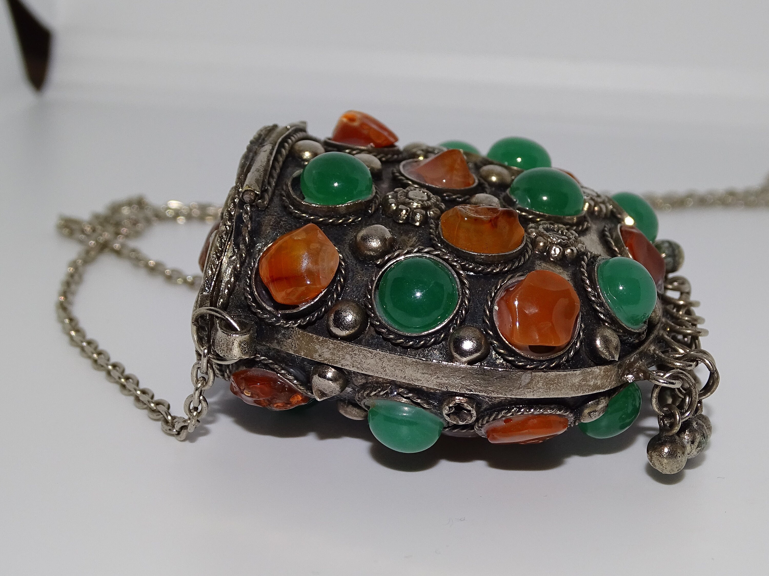 Vintage Sajai Metal Coin Purse Set With Semi Precious Stones - Etsy