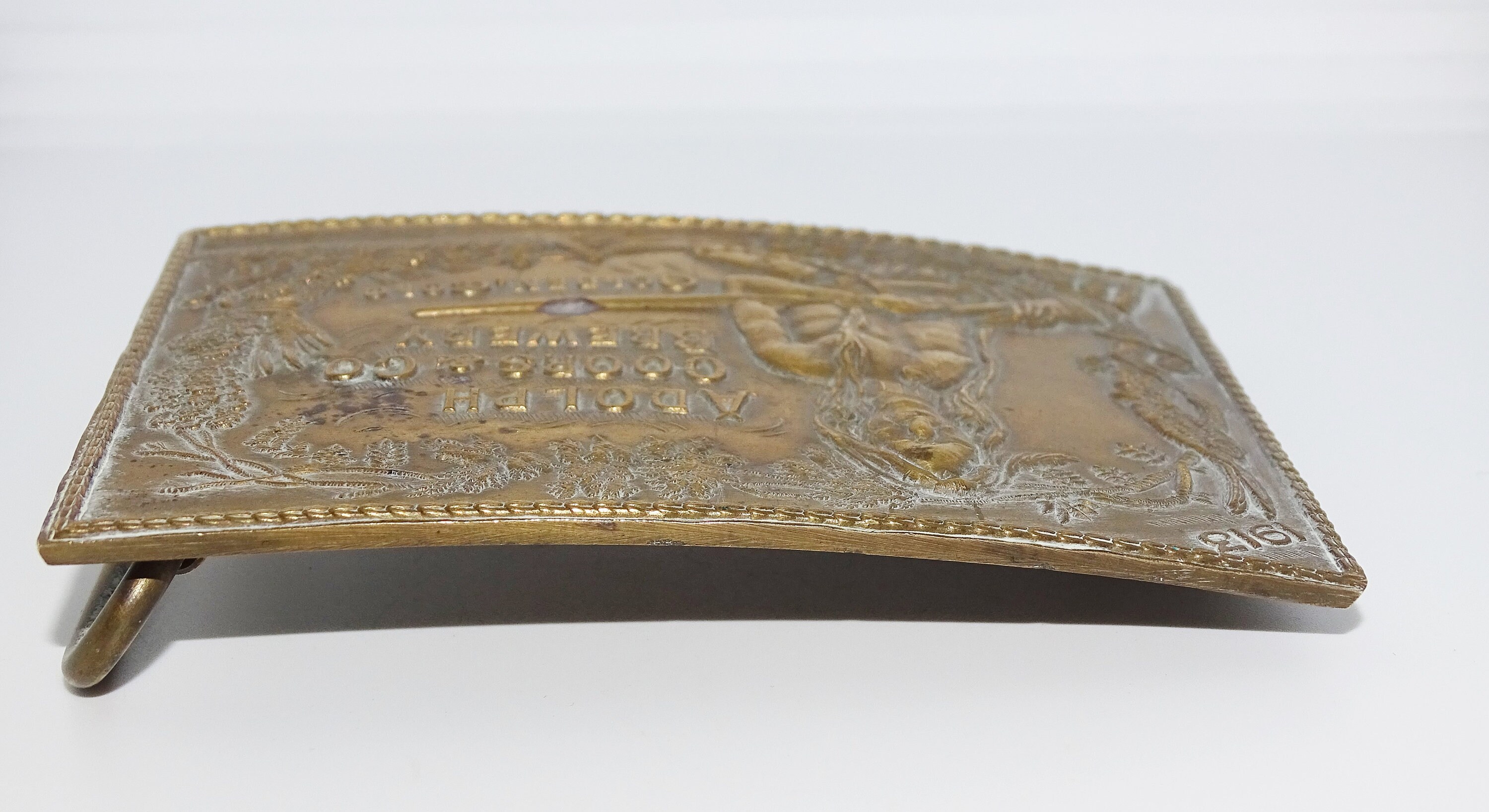 Vintage Adolph Coors and Co Brewery Brass Belt Buckle Deane & Adams ...