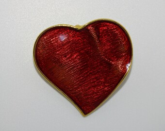 Vintage YSL Yves Saint Laurent France Red/ Orange Enamel - Etsy