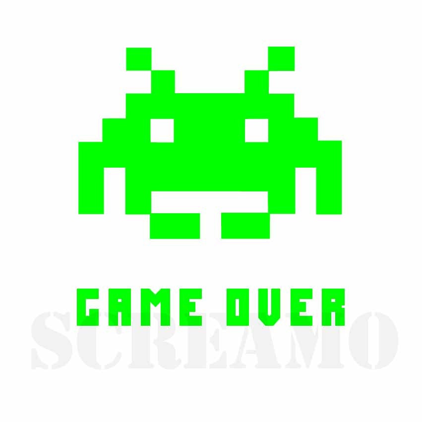 GAME OVER SVG Space Invaders Svg Game Over Cut File Game Over - Etsy ...