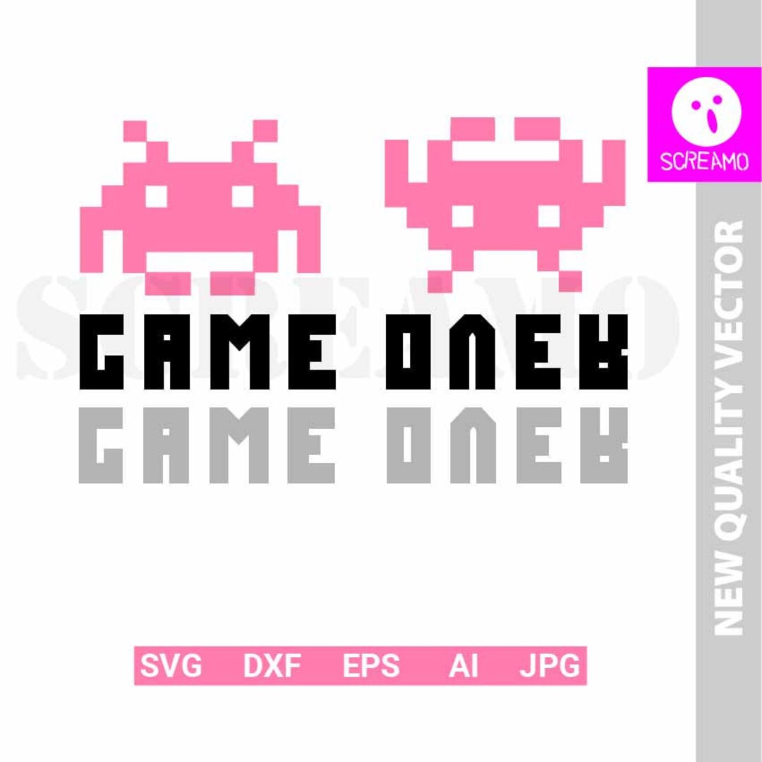 Buy GAME OVER SVG Space Invaders Svg Game Over Cut File Game Over ...