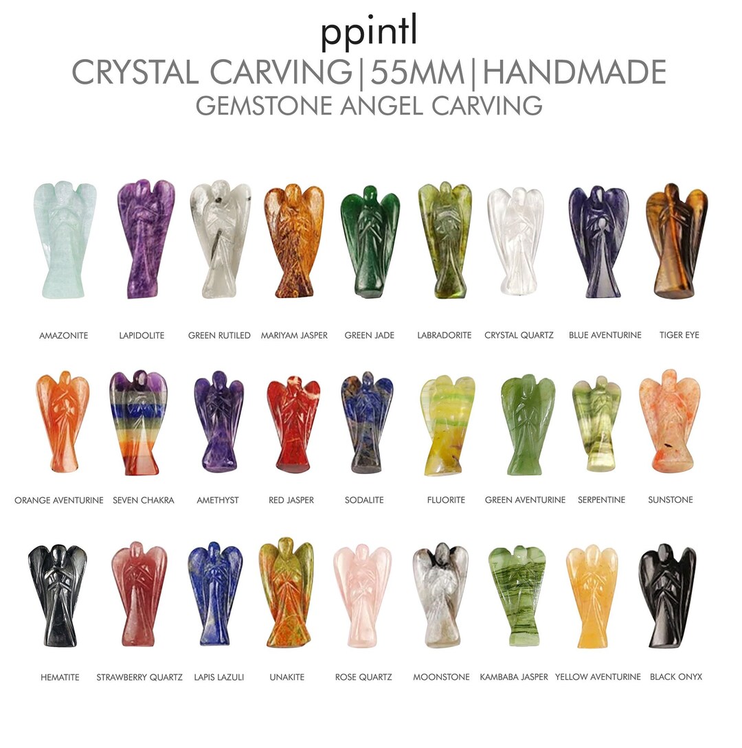 Gemstone Carving Angels | Crystal Carved Angels for Home Decor ...