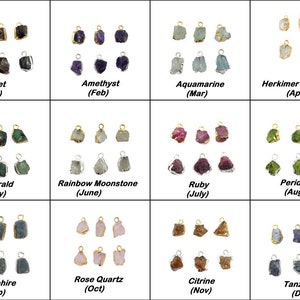 1 Piece Raw Rose Quartz October Birthstone Charm Gold Silver - Etsy