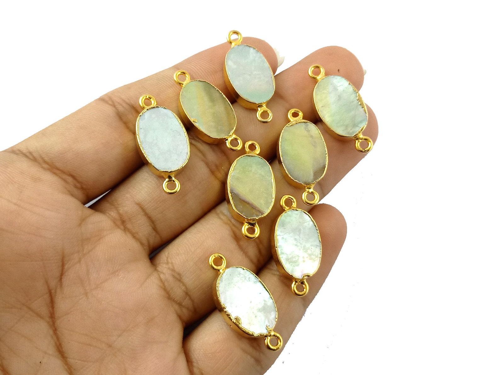 1 Piece Gold Electroplated Mop Connector Gemstone Connector - Etsy