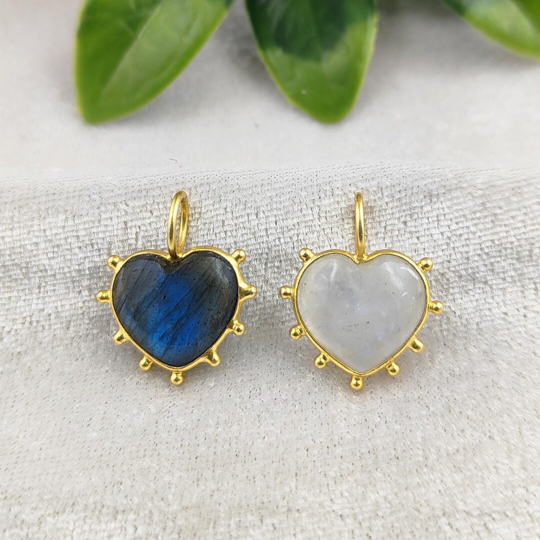 Gemstone Heart Shape Fancy Bezel Pendant for Making Jewelry/necklace ...