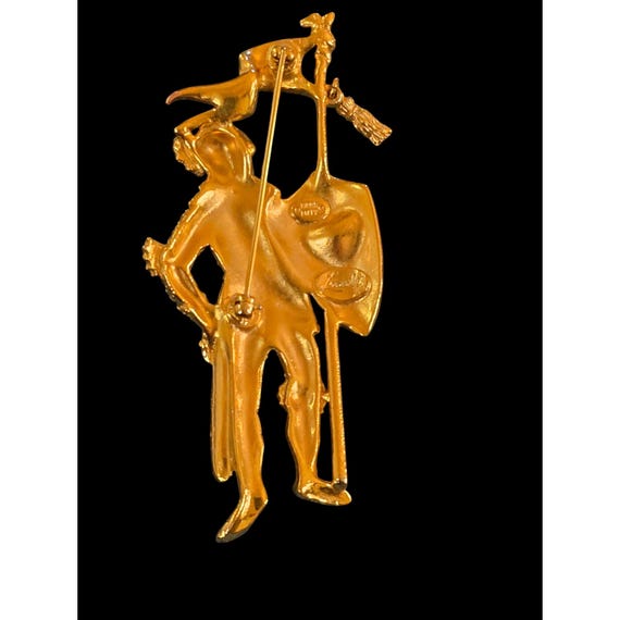 Kirks Folly Lancelot Gold Tone Enamel Rhinestone Broo… - Gem