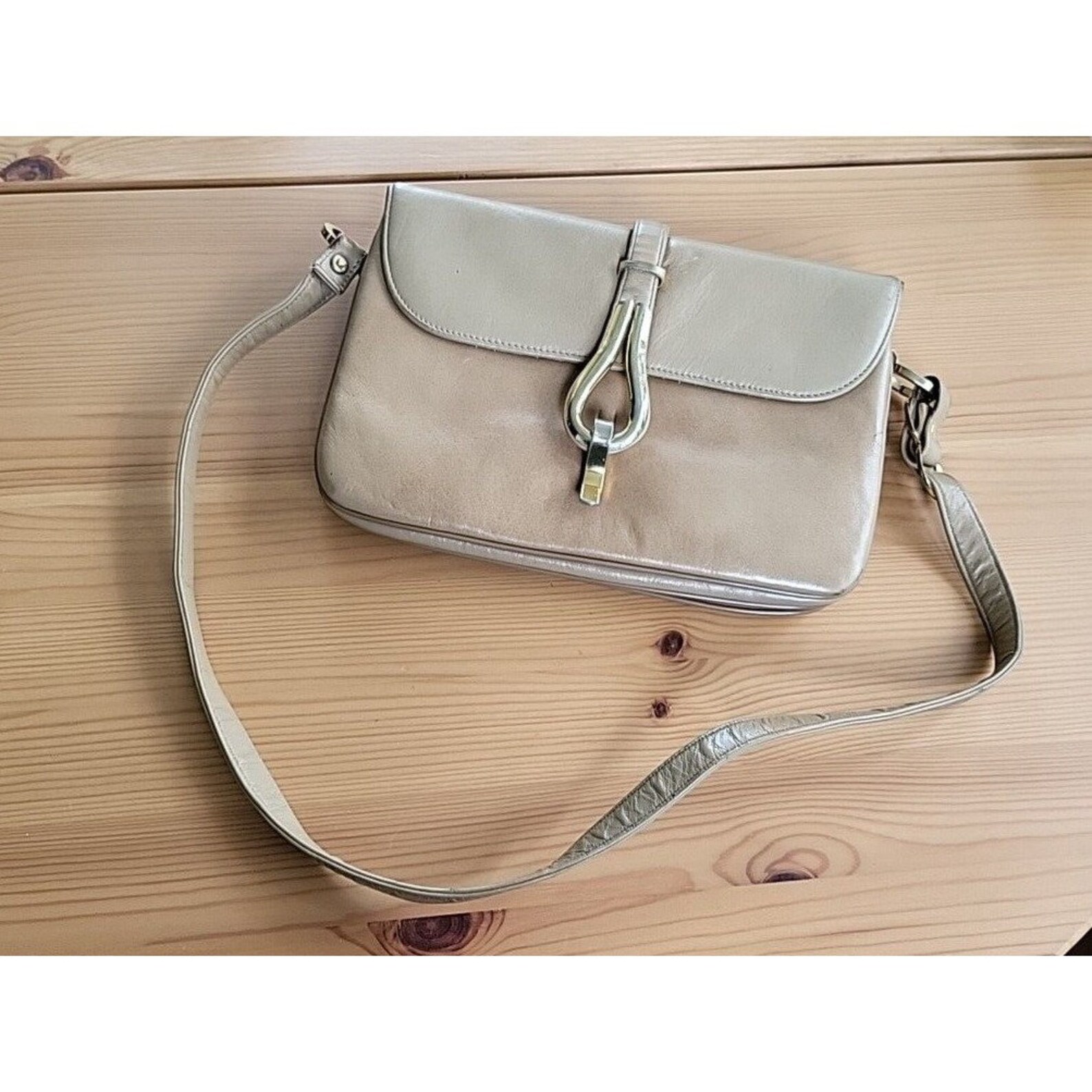 Lederer De Paris Handbag Tan Leather Gold Tone Accents Shoulder Bag - Etsy