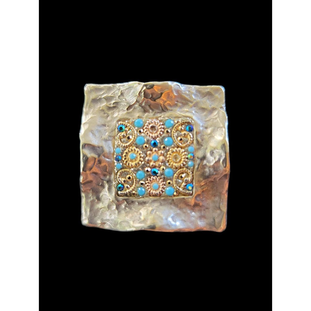 Orit Schatzman Sterling Silver 925 Multi-crystal Geometric Bold Artisan ...