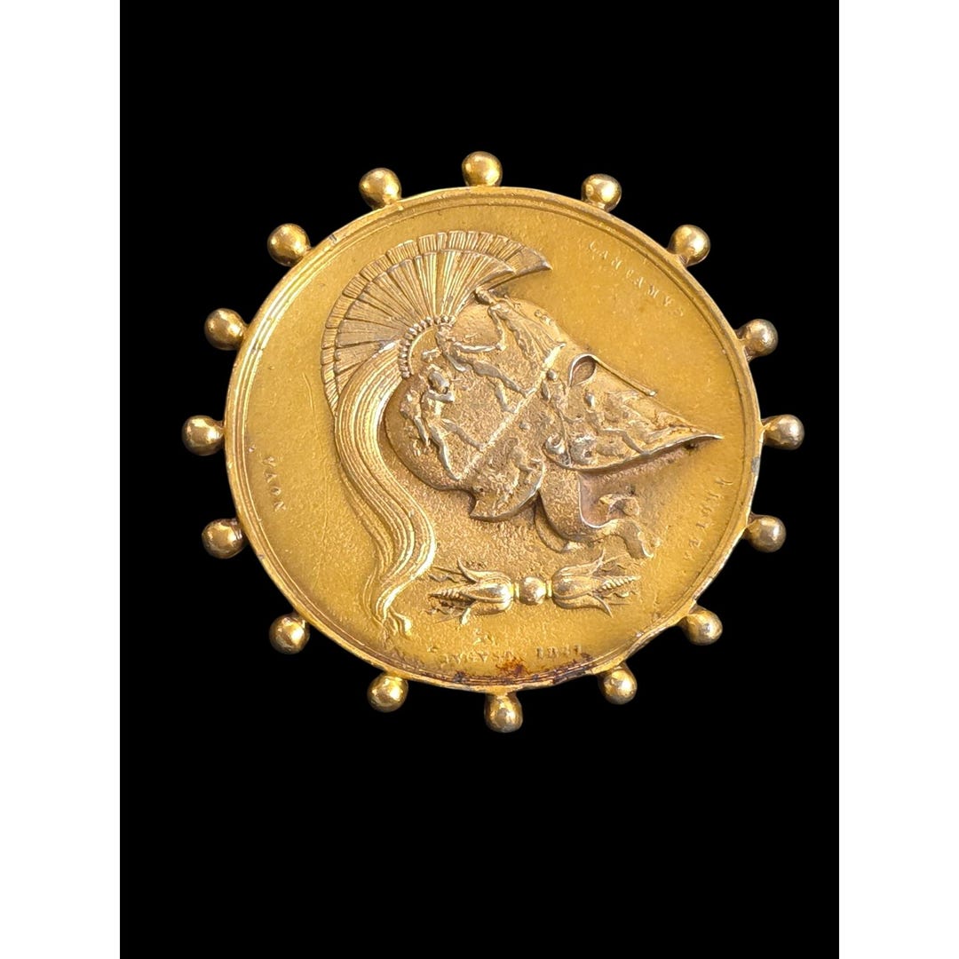 Scarce Duke of Wellington Laudatory Medal Revival Gold Tone Brooch Rare ...