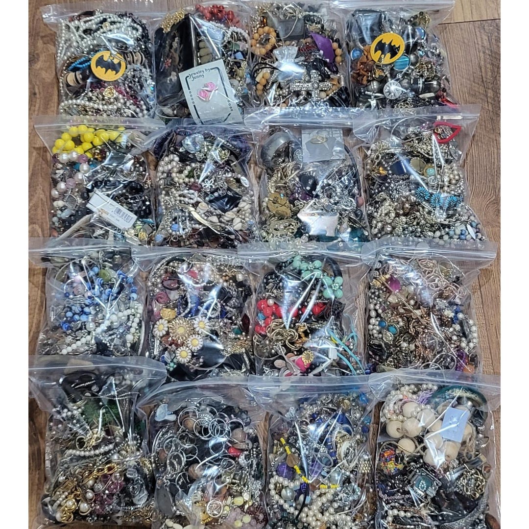 Jewelry Lot for Craft Harvest Junk Wear Repair Tangles 3+ Lbs Vintage ...