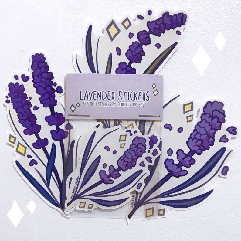 Lavender Stickers | Etsy